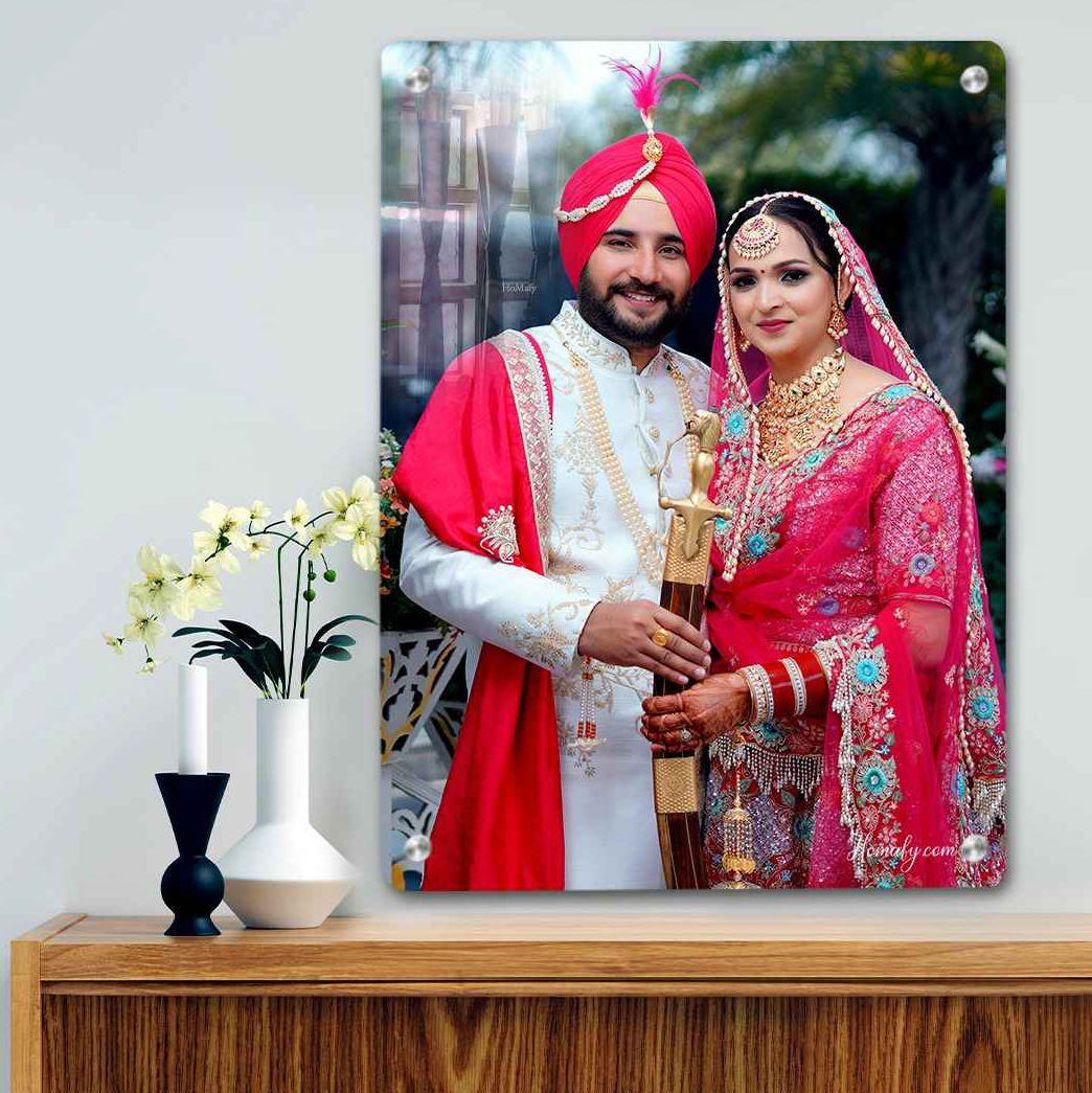 Acrylic Glossy Photo Frame - Wedding Lovers
